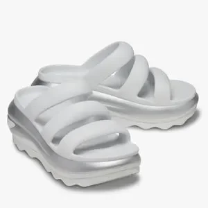 CROCS | Shoes | Crocs Mega Crush Metallic Triple Strap Platform Sandals ...